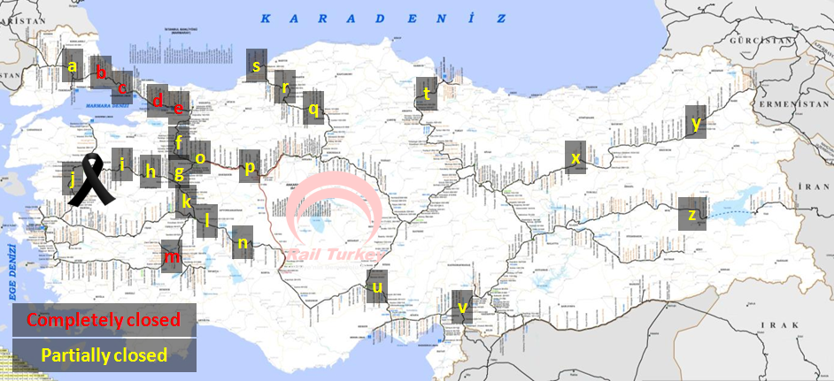 Where is closed in Turkish railways? – Rail Turkey En