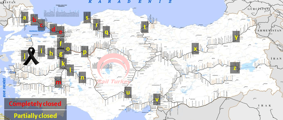 Where is closed in Turkish railways? – Rail Turkey En