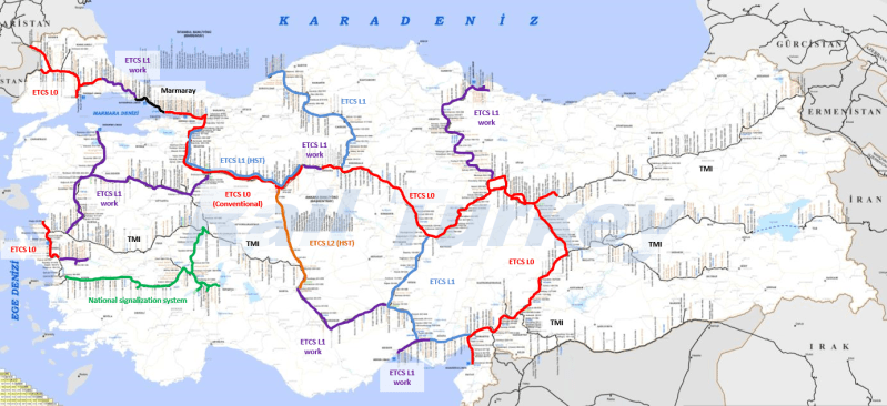 New railway signalization map of Turkey – Rail Turkey En